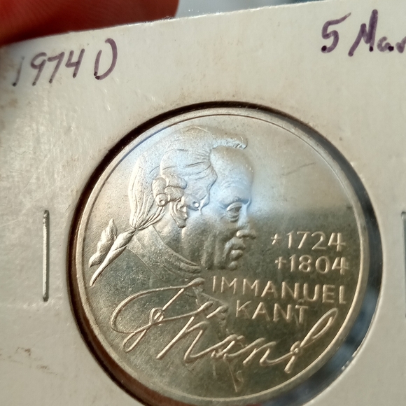 Jewelry | 1974 Immanuel Kant Silver Coin | Poshmark